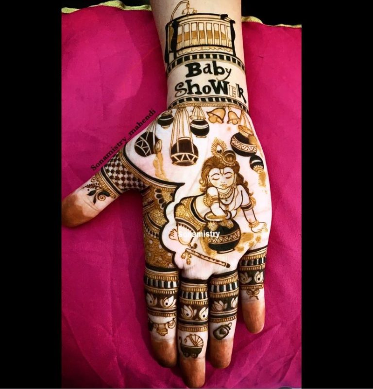 10+ Mehendi Designs to Celebrate Krishna Janmashtami | Bridal Look ...