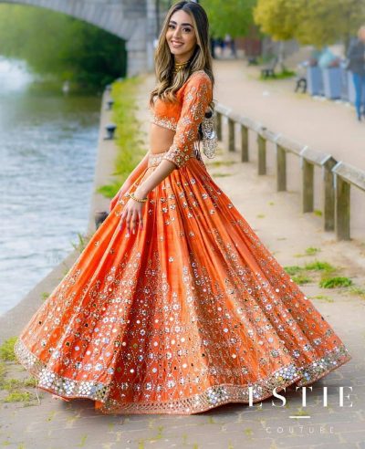 20 Orange Lehengas that prove ‘Orange is the New Red’ when it comes to ...