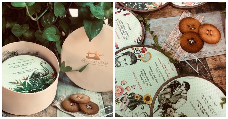 Unique and Interesting Hand Embroidered Wedding Invites | Wedding ...
