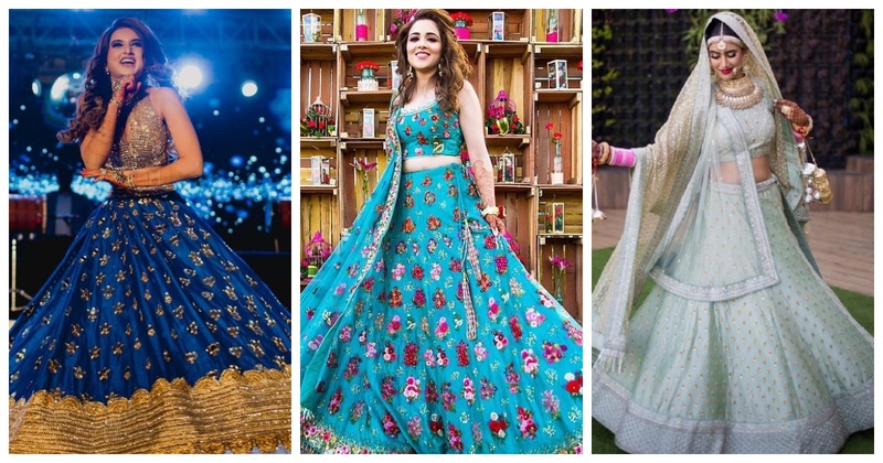 Real brides who beat the blues with their stunning blue lehengas ...