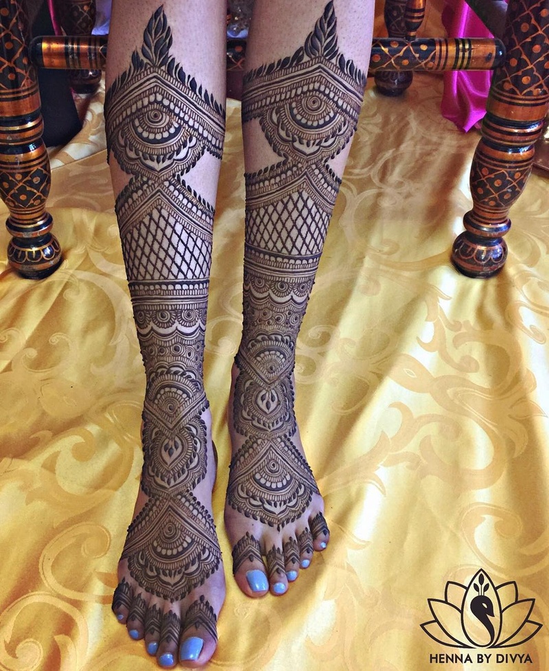 50+ leg mehndi design images to check out before your wedding! - Blog